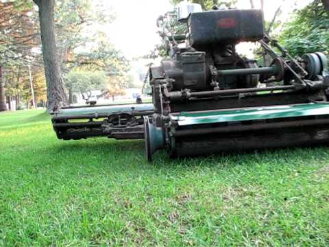 Locke triplex reel lawn mower - YouTube