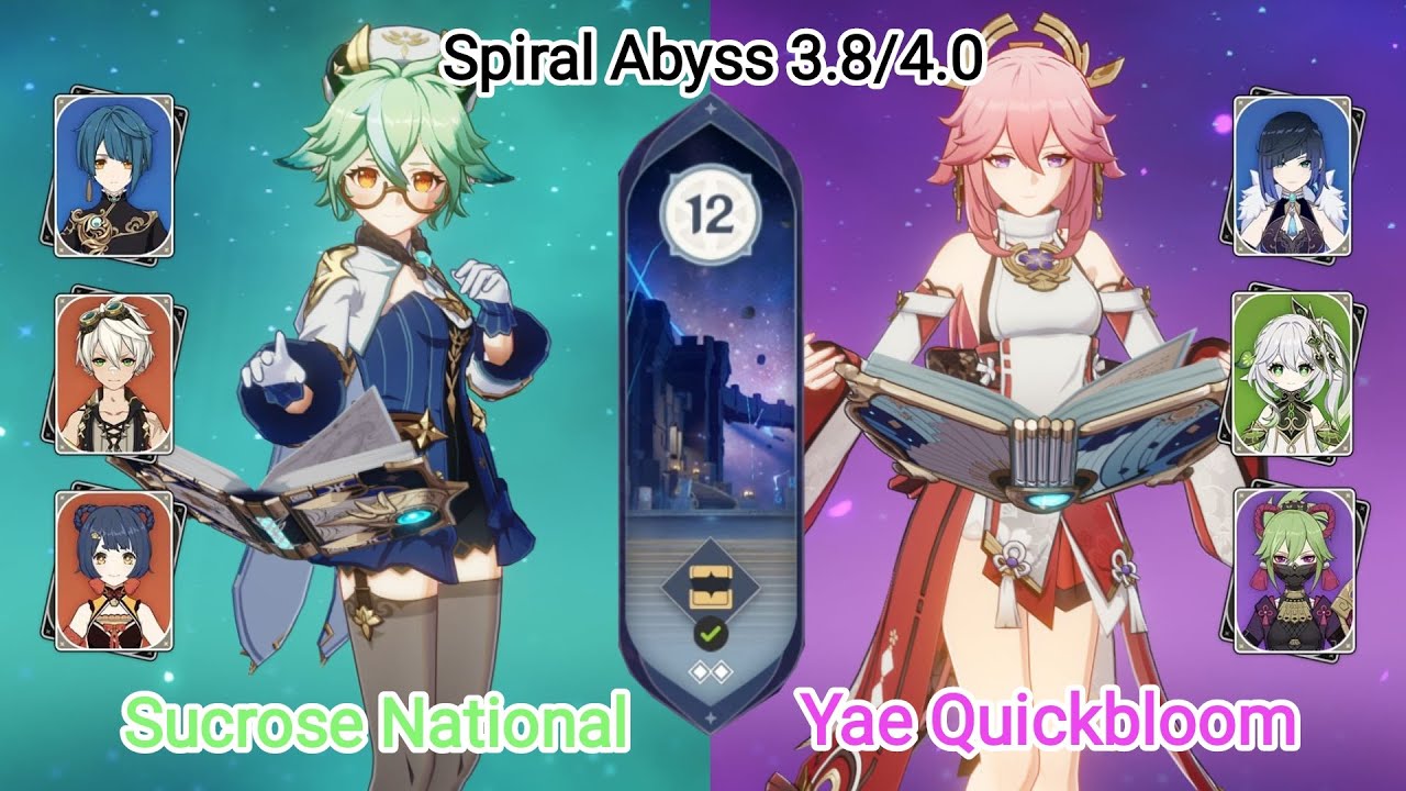 C6 Sucrose National & C0 Yae Quickbloom - Spiral Abyss 3.8\4.0 - Floor ...