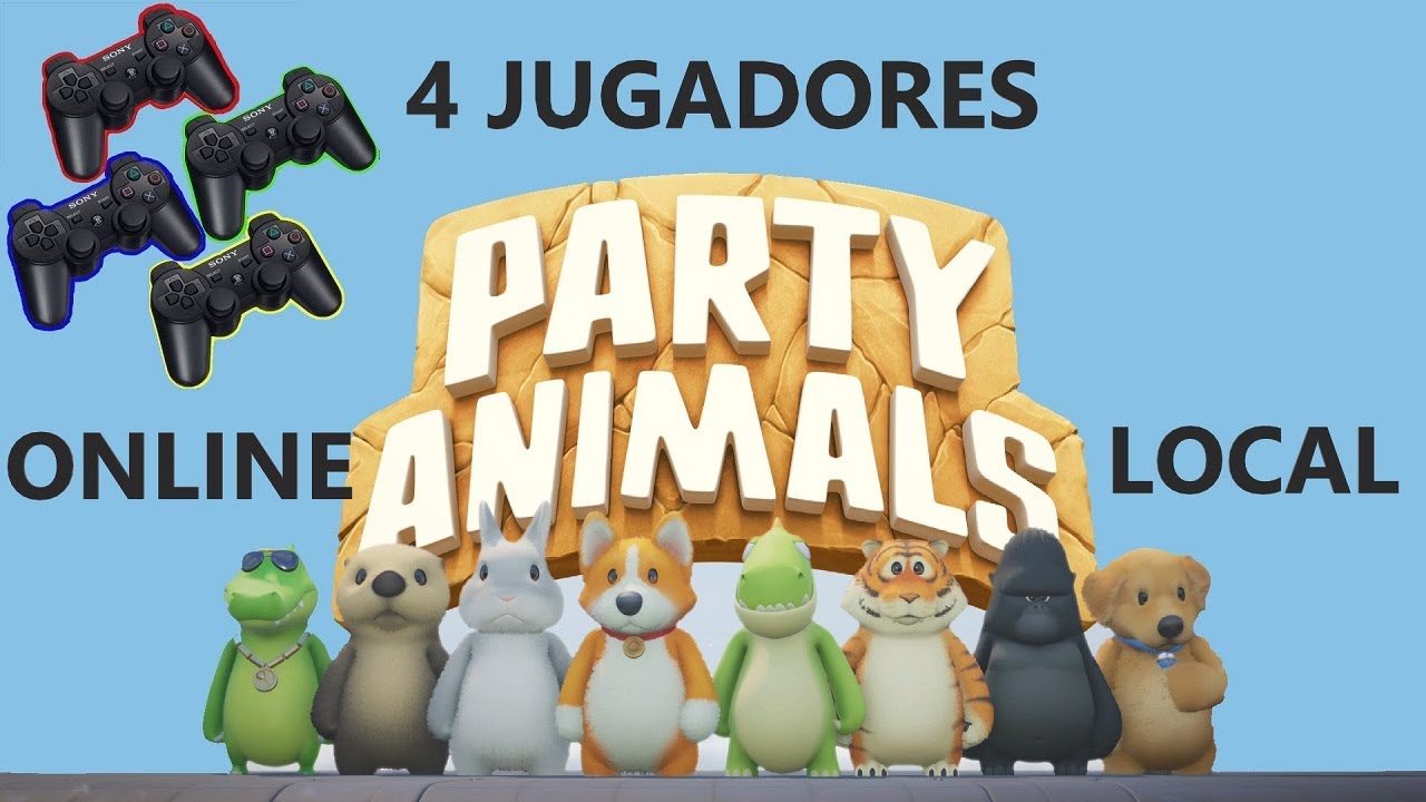 Party Animals - Como jugar con 4 mandos en PC LOCAL y ONLINE a la vez - YouTube