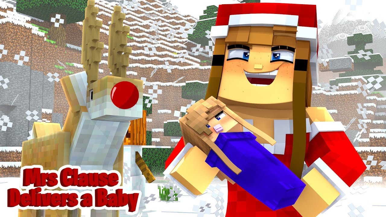 MRS. CLAUS DELIVERS A BABY?! w/Little Carly and Little Kelly (Minecraft ...
