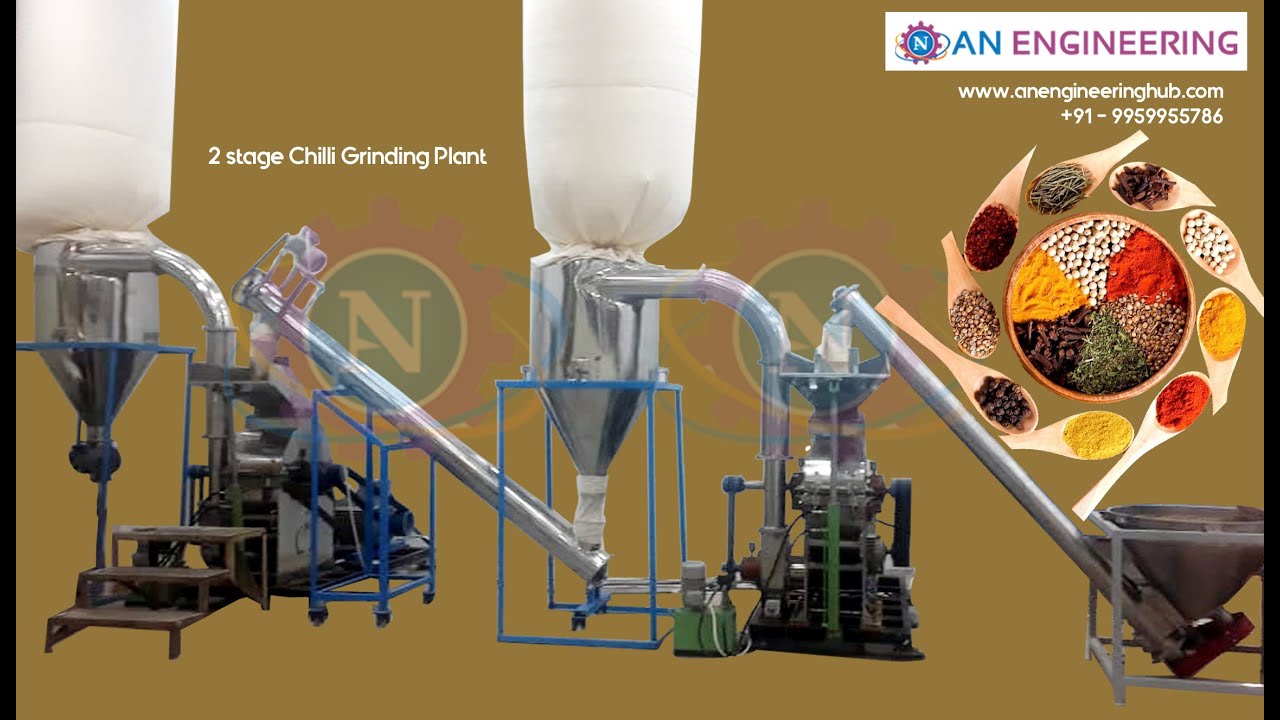CHILLI GRINDING MACHINE@BHASKAR FOODS - YouTube