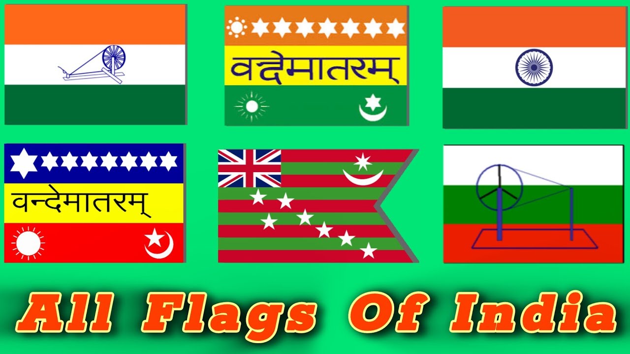 History Of Indian Flag | All Flag Of India (1206 - Current) - YouTube