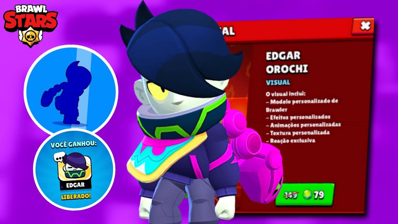 Comprei A Skin Do Edgar Orochi Skinzona IncrÍvel Brawl Stars Youtube