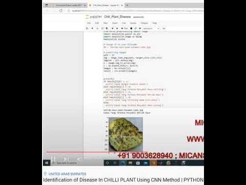 PLANT disease Identification Using CNN Method - PYTHON CODE - YouTube
