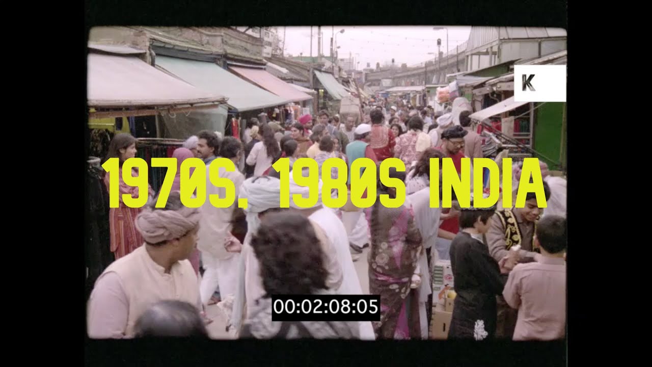 1970s, 1980s India, Crowded Market Street, 35mm - YouTube