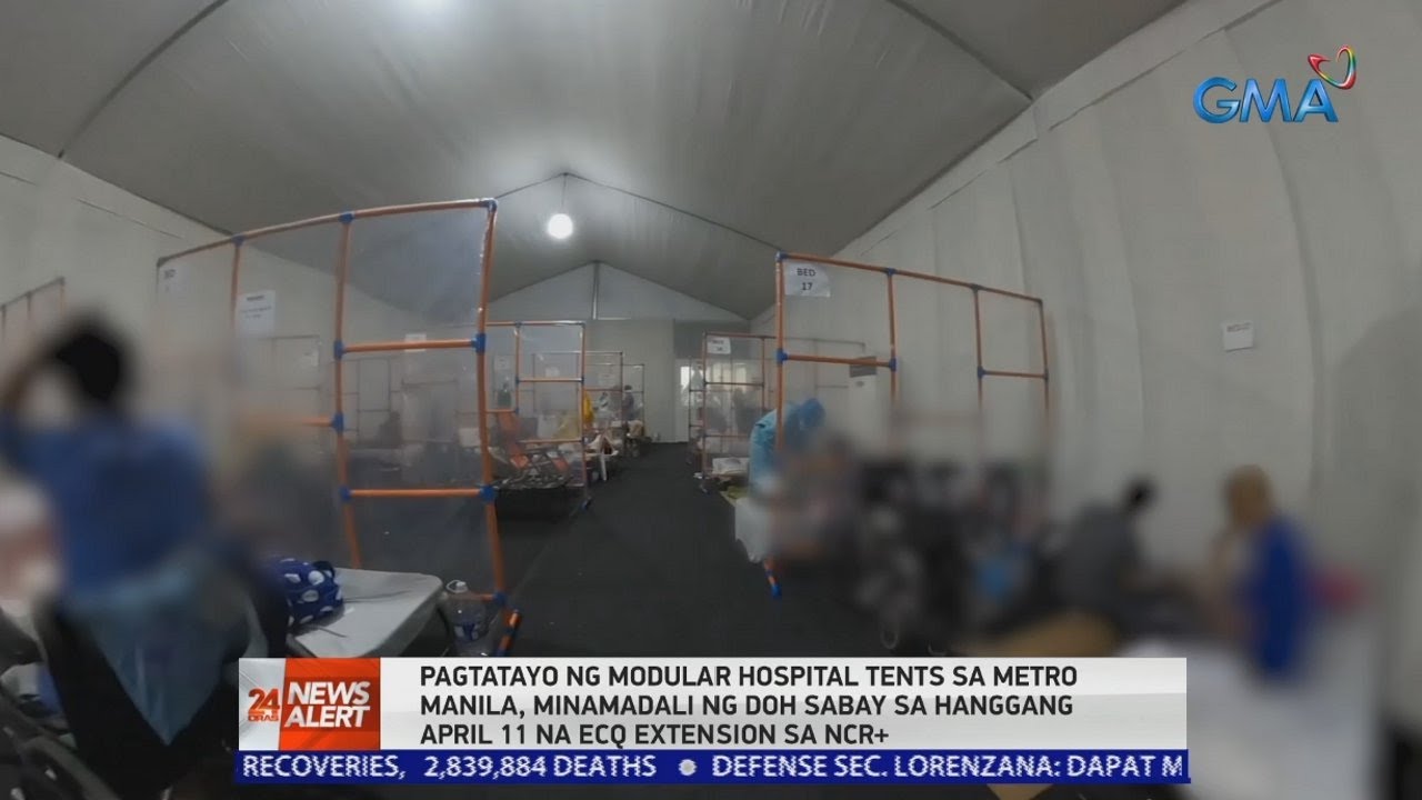DOH sets up modular tents, hospital extensions amid COVID-19 surge | 24 ...