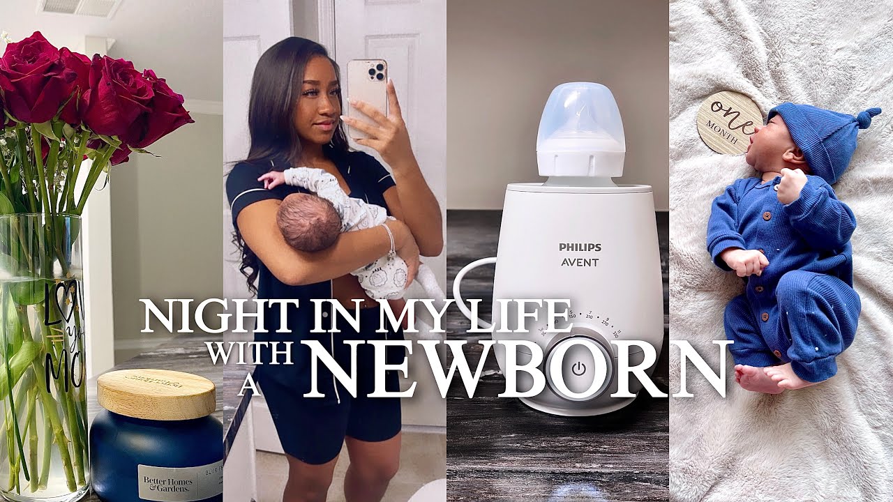 A REALISTIC NIGHT IN MY LIFE WITH A NEWBORN♡ BATH TIME + FEEDING ...