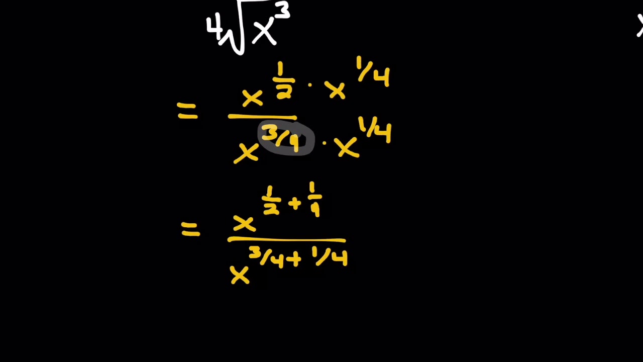Rationalizing the Denominator (Non Square Roots) - YouTube