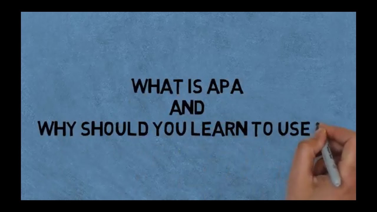 What is APA and why should you learn to use it? - YouTube