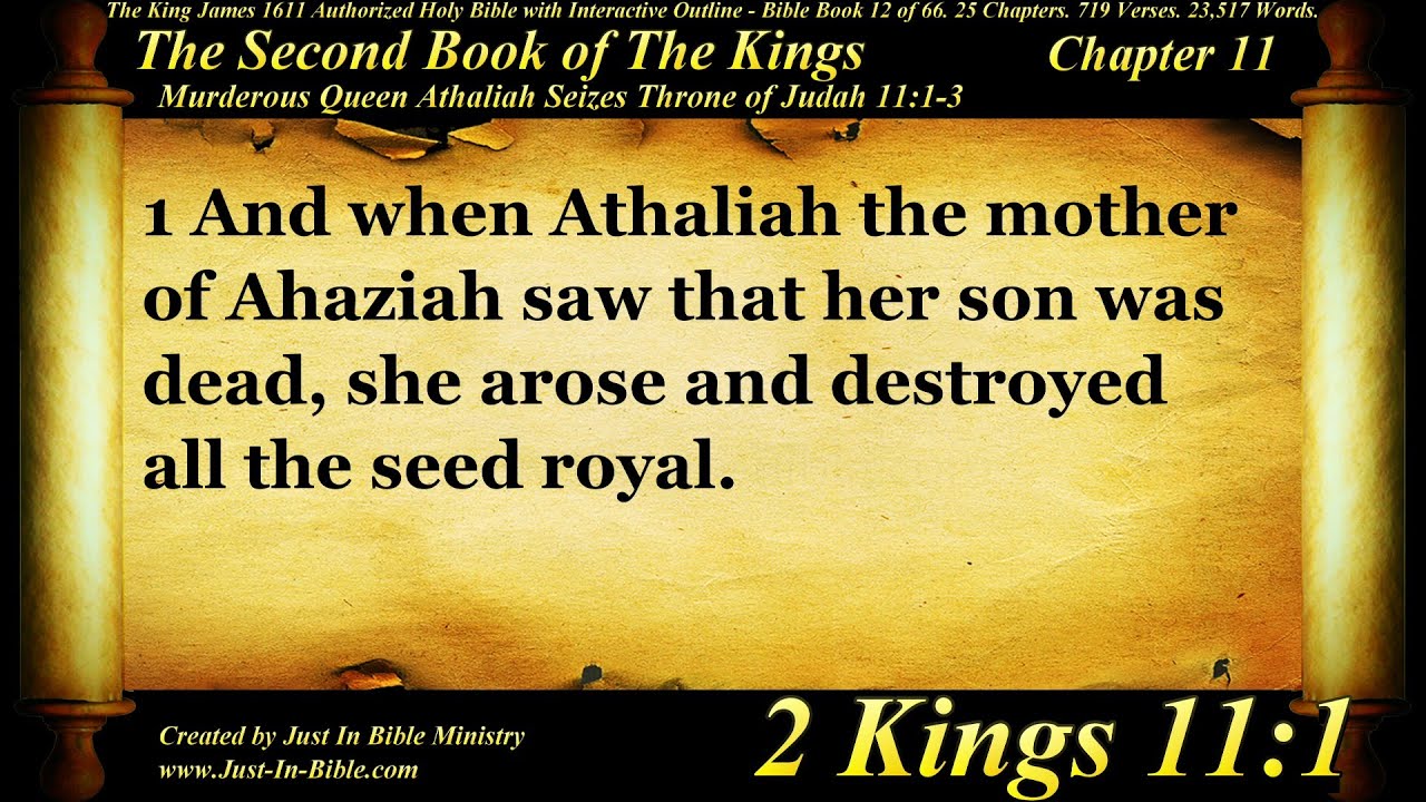 2 Kings Chapter 11 - Bible Book 12 - Holy Bible Audio Text - King James ...