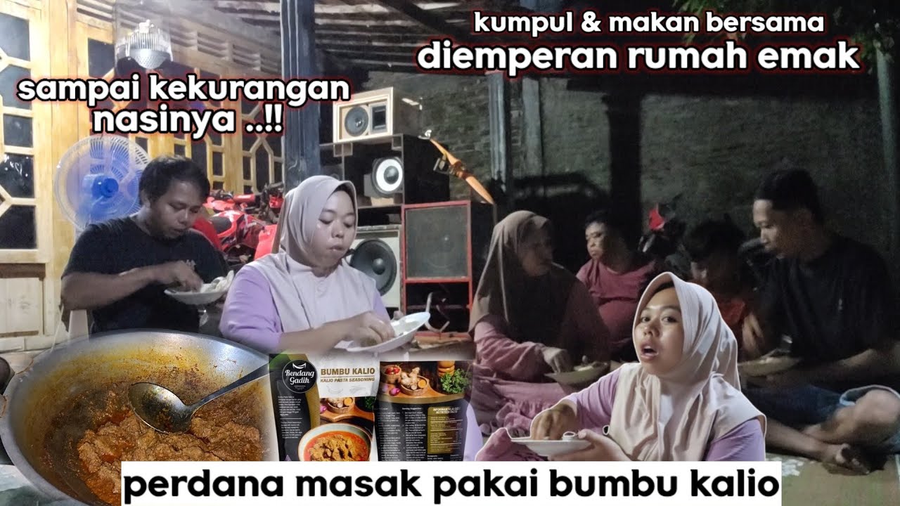 sampai kekurangan nasi ⁉️ kumpul & makan bersama bumbu kalio - YouTube