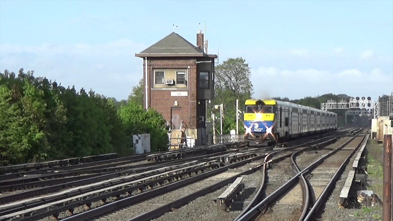 LIRR Queens Village - Express Trains Pass Through the Station - YouTube