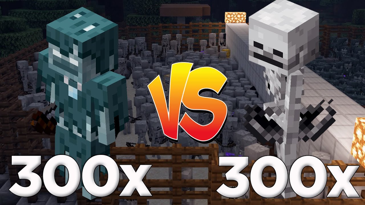 300 SERSERİ İSKELET VS 300 NORMAL İSKELET !!! Minecraft: Mob Savaşları ...