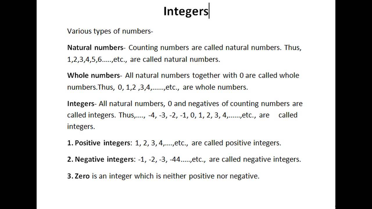 What Are Integers Definition N Types YouTube what-are-integers-definition-n-types-youtube