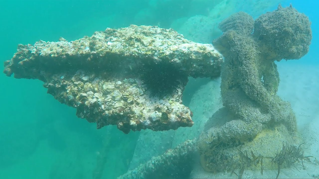 Winter Freediving - Angel Sculpture and Lord Ashley Anchor at Terrigal ...