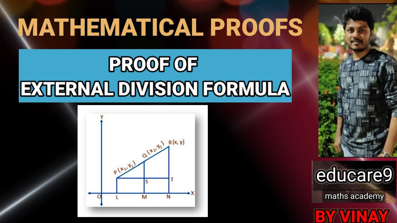 MATHEMATICAL PROOFS || EXTERNAL DIVISION FORMULA || BY VINAY - YouTube