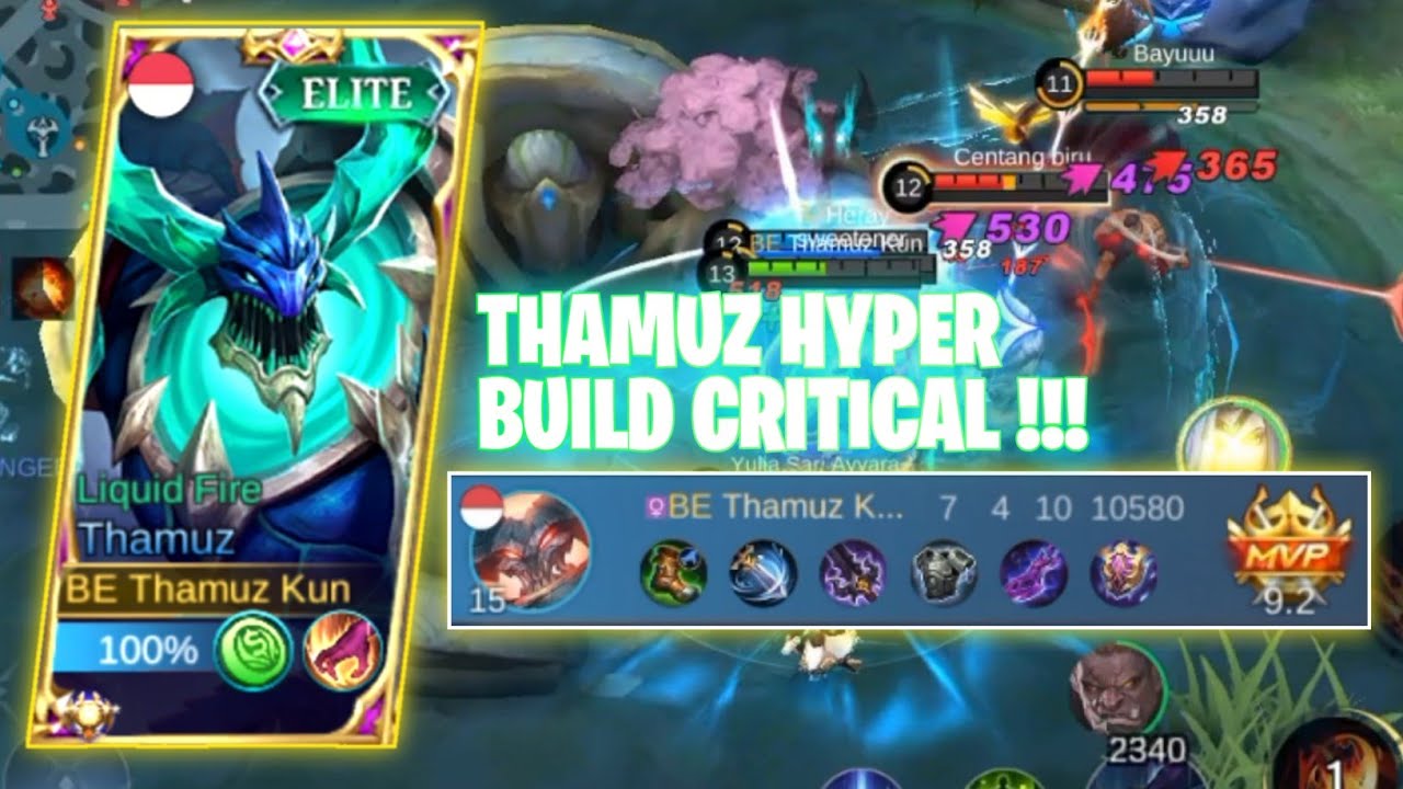 THAMUZ HYPER BUILD CRITICAL SANGAT BRUTAL! 🔥| THAMUZ BEST BUILD 2022 ...