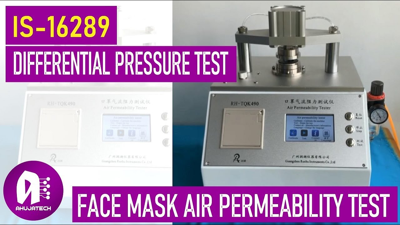 Face Mask Differential Pressure and Air Permeability Tester IS 16289 ...