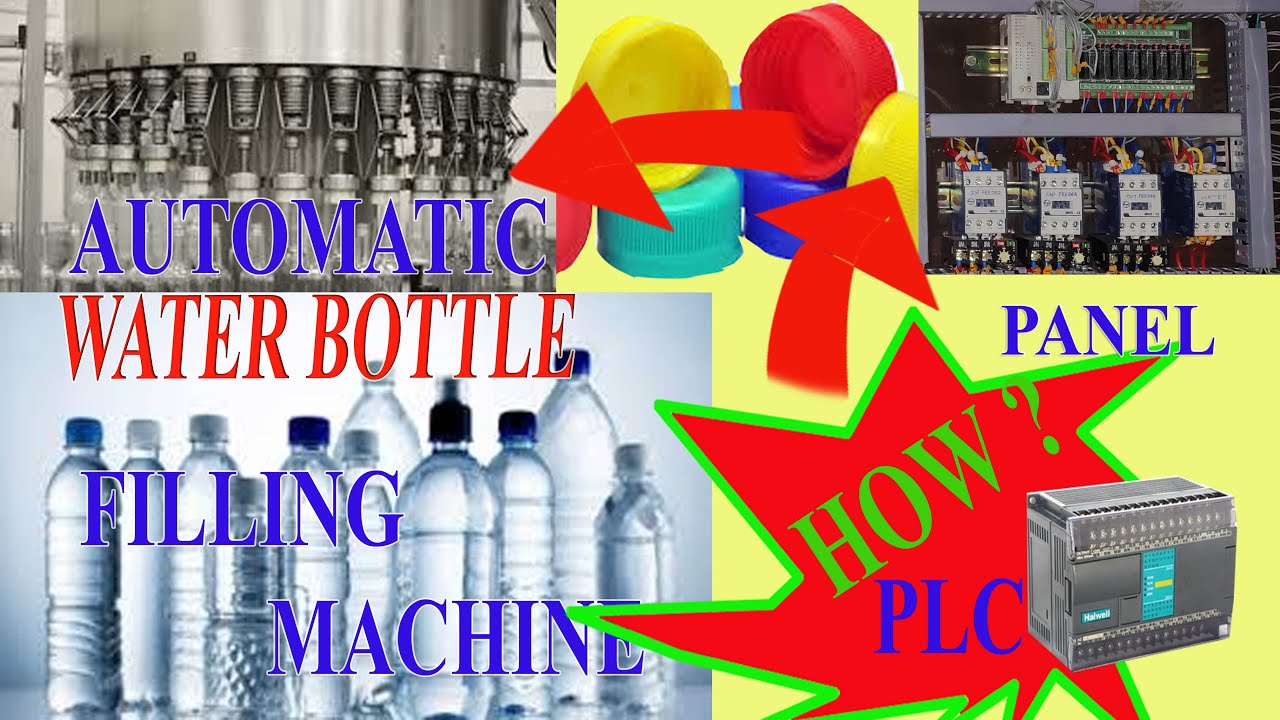 WATER BOTTLE FILLING MACHINE/AUTOMATION USING PLC - YouTube