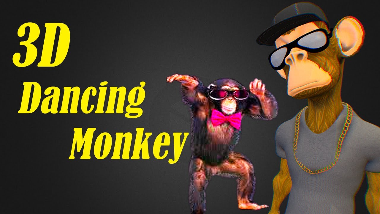 The Monkey NFT Toon Monkey Animated 3D Model | Dancing Monkey | Blender ...