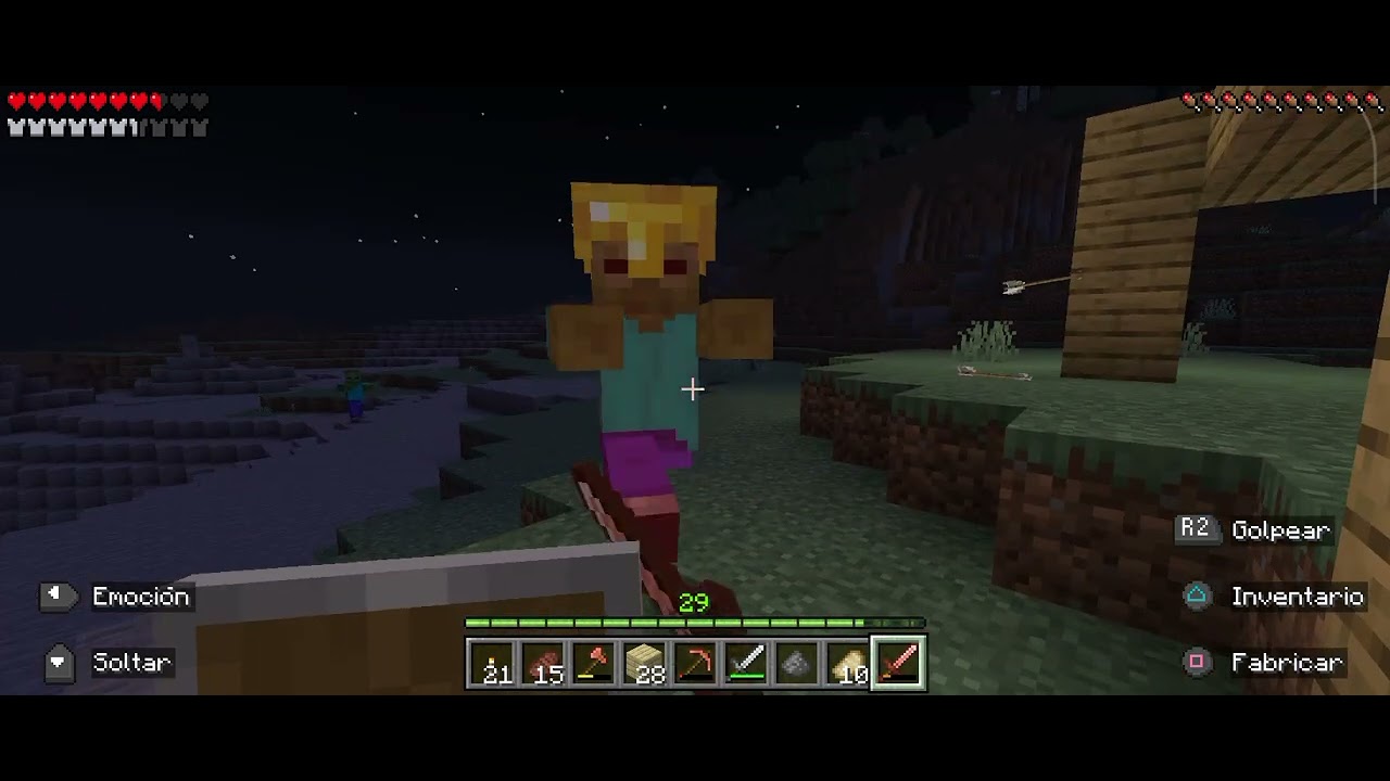 Minecraft Modo supervivencia (Día 4 Un Enano rápido Zombie) - YouTube