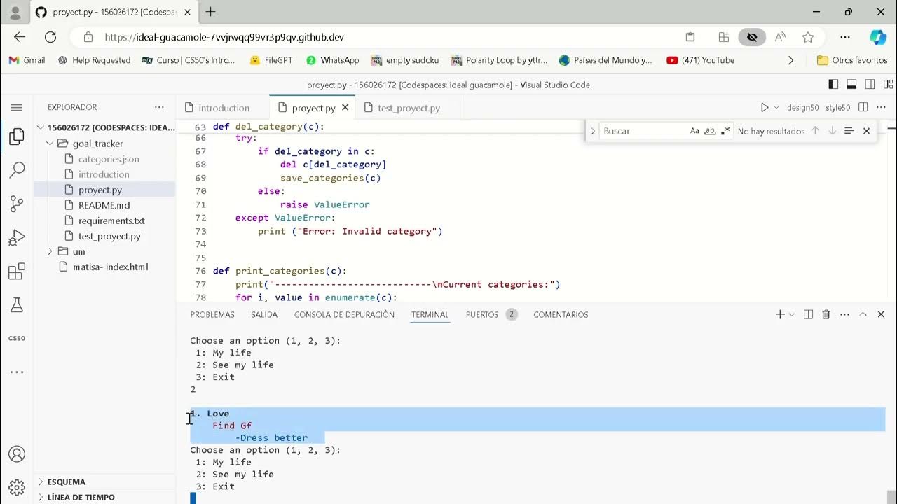 Recording final proyect CS50 instroduction to programing with python - YouTube