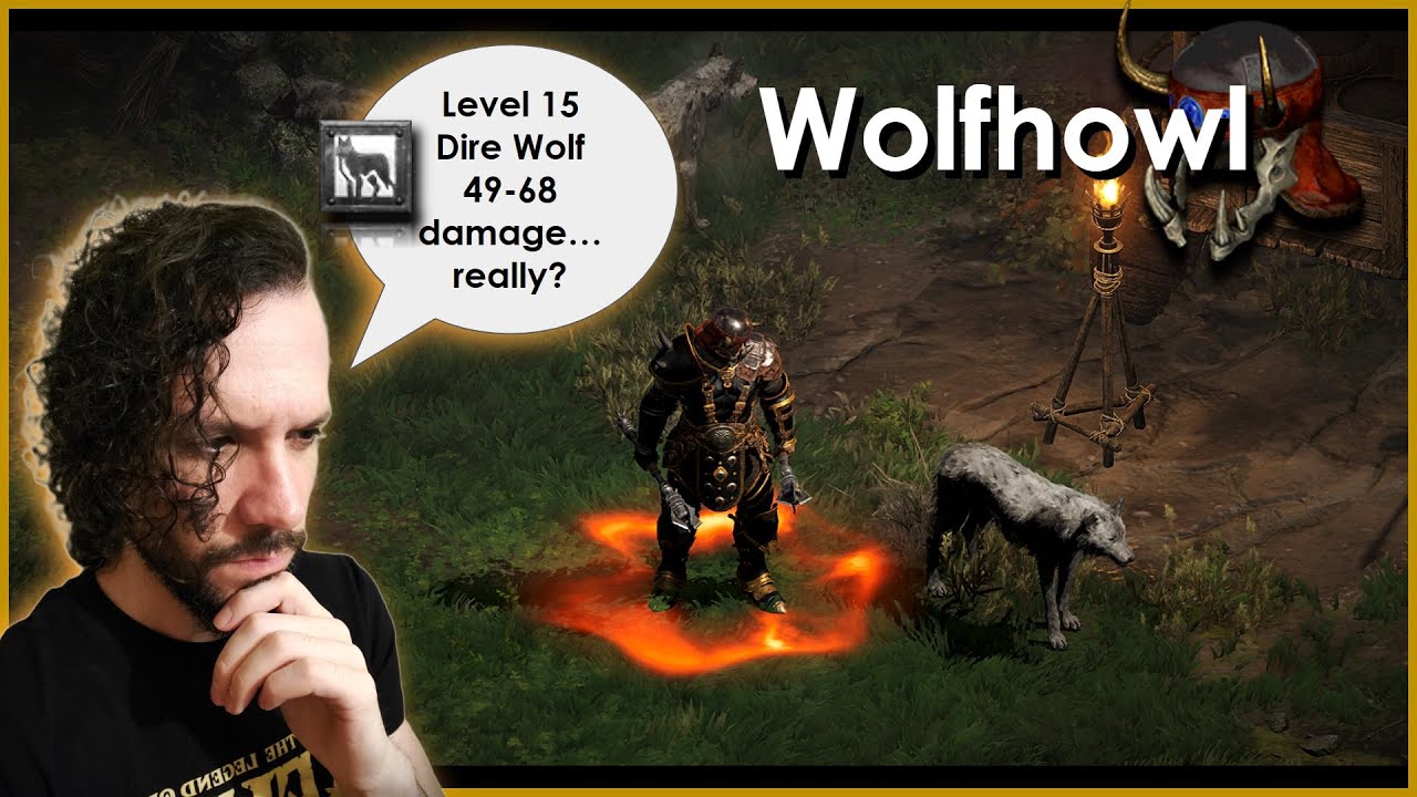 Wolfhowl Dire Wolf damage is LOW - D2R summon test - YouTube