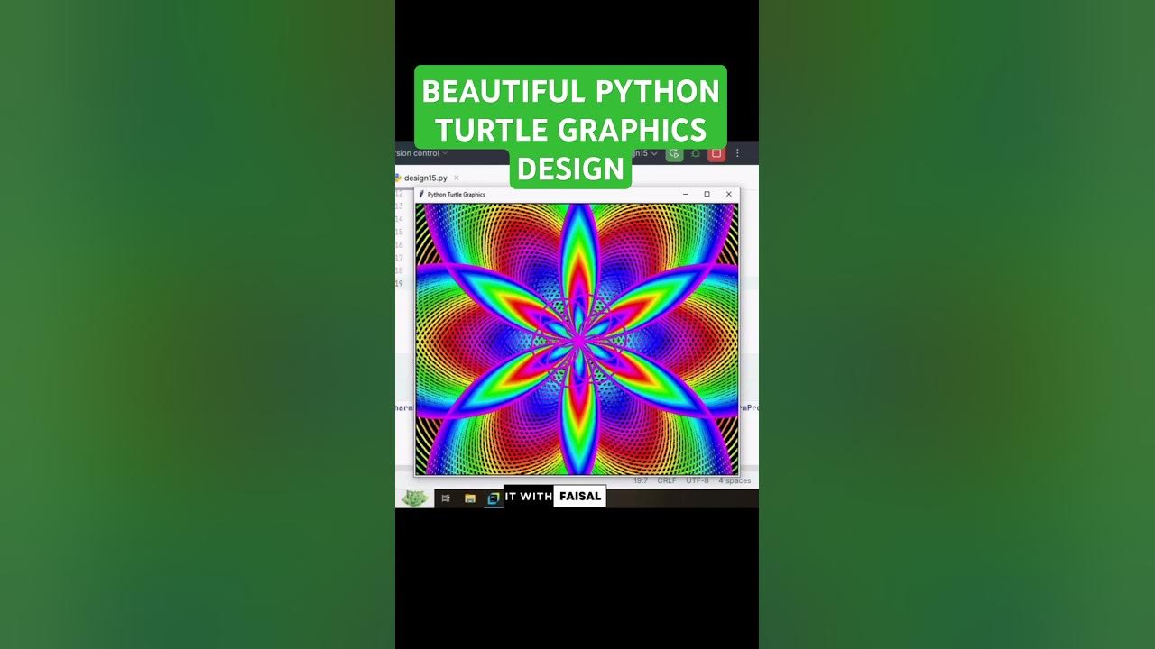 Beautiful Python Turtle Graphics Design Pythonturtle Coding Pythonprogramming Turtledesign
