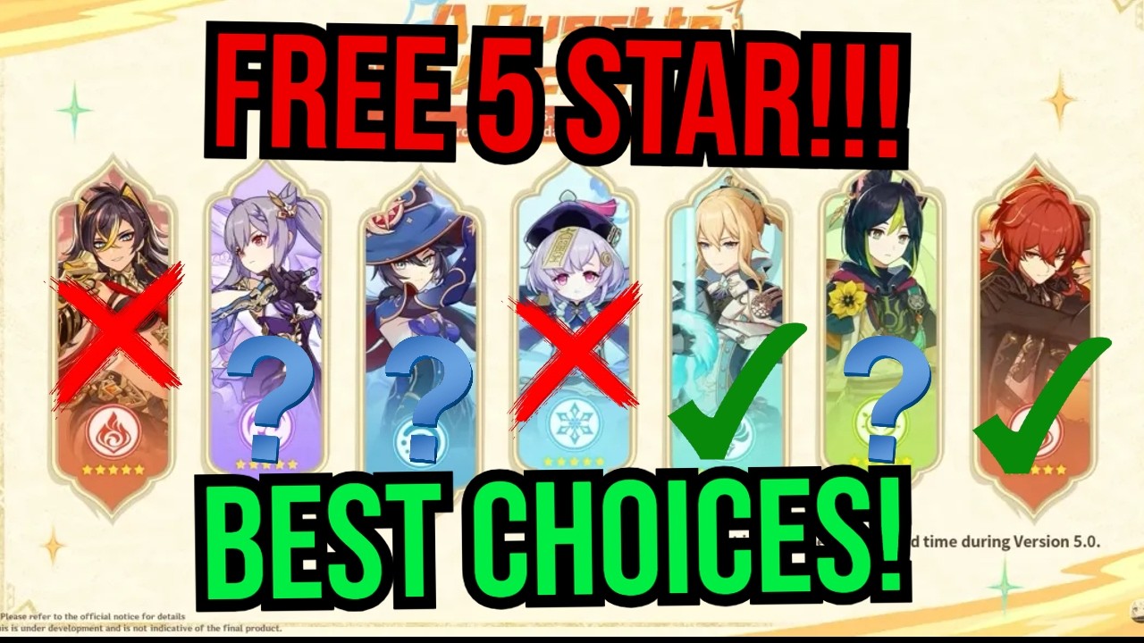 Pick the BEST FREE 5 STAR in Genshin 5.0 Anniversary! - YouTube