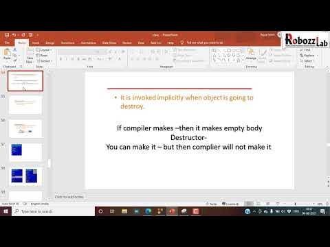 destructor in CPP language - YouTube