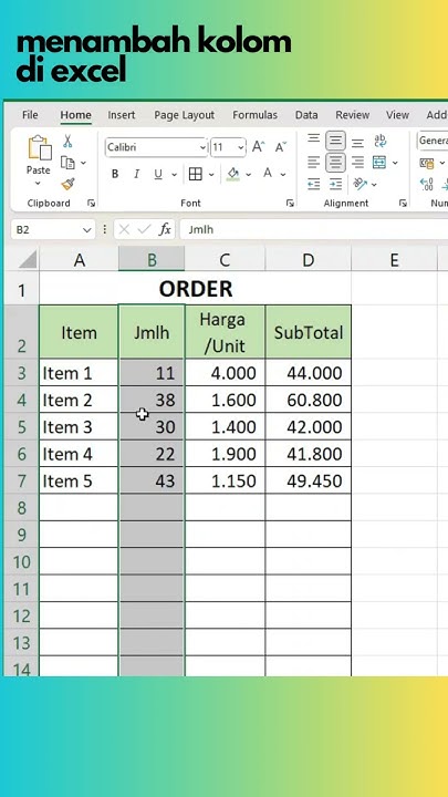 Cara Menambah Kolom di Excel ke Bawah #shorts #shortsviral #exceltutorial #exceltips # ...