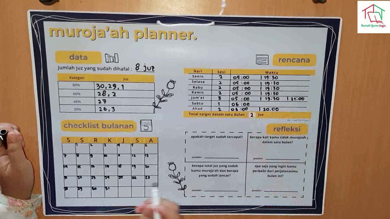 Muroja'ah Planner, bikin muroja'ah jadi lebih enjoy! - YouTube