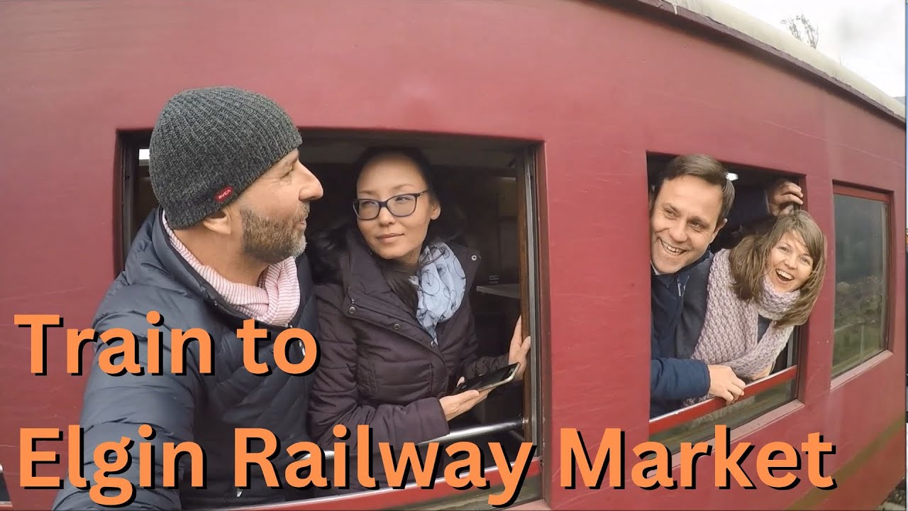 Steam train to Elgin Railway Market with the Ceres Rail Company - YouTube