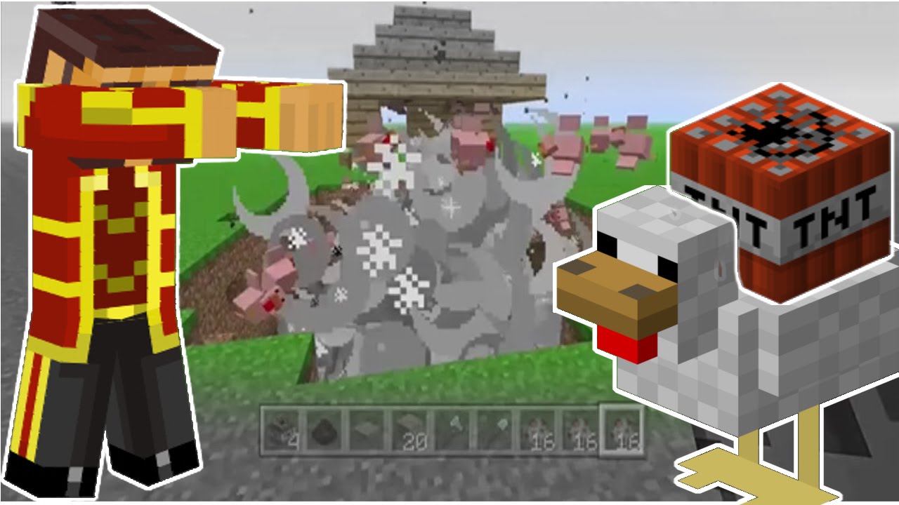 Minecraft Chicken Troll Bomb - YouTube