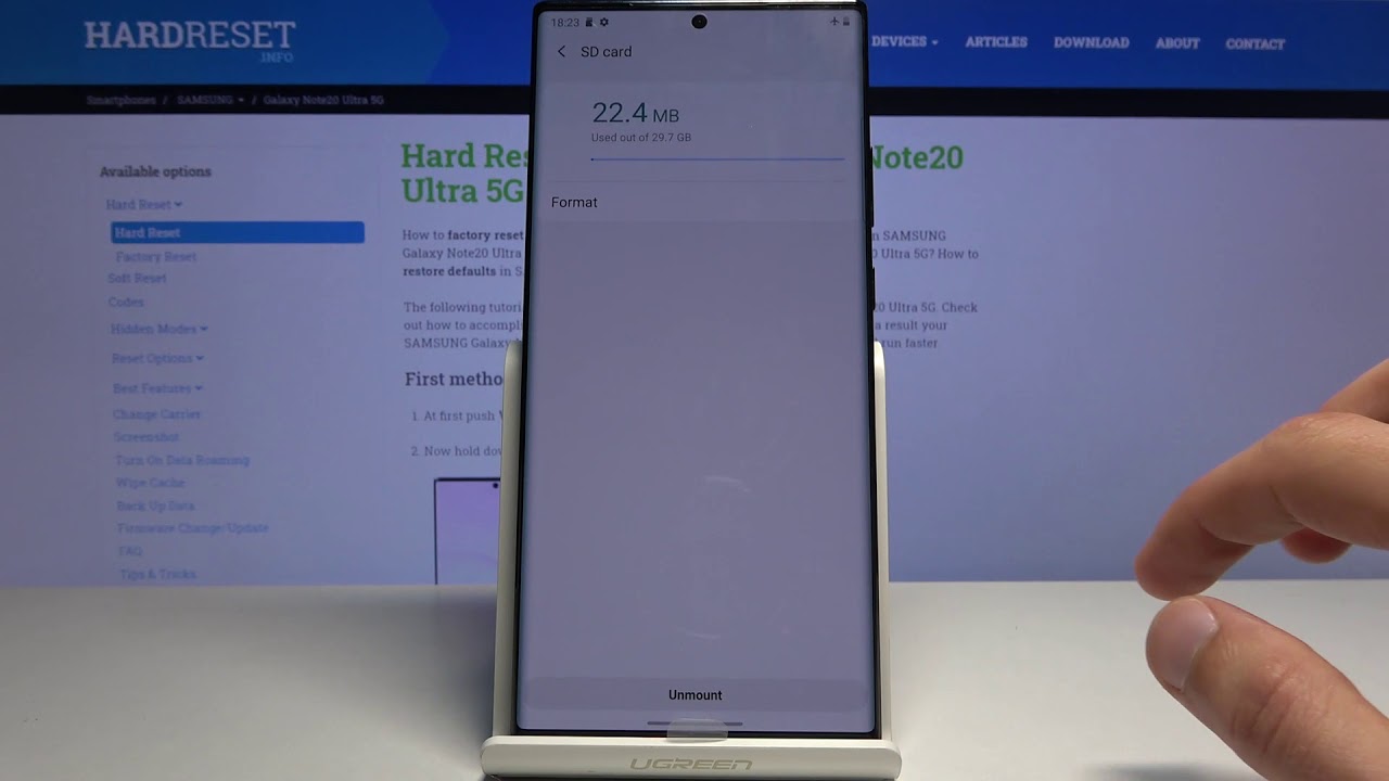 How to Format SD Card in SAMSUNG Galaxy Note 20 Ultra – Wipe Memory ...