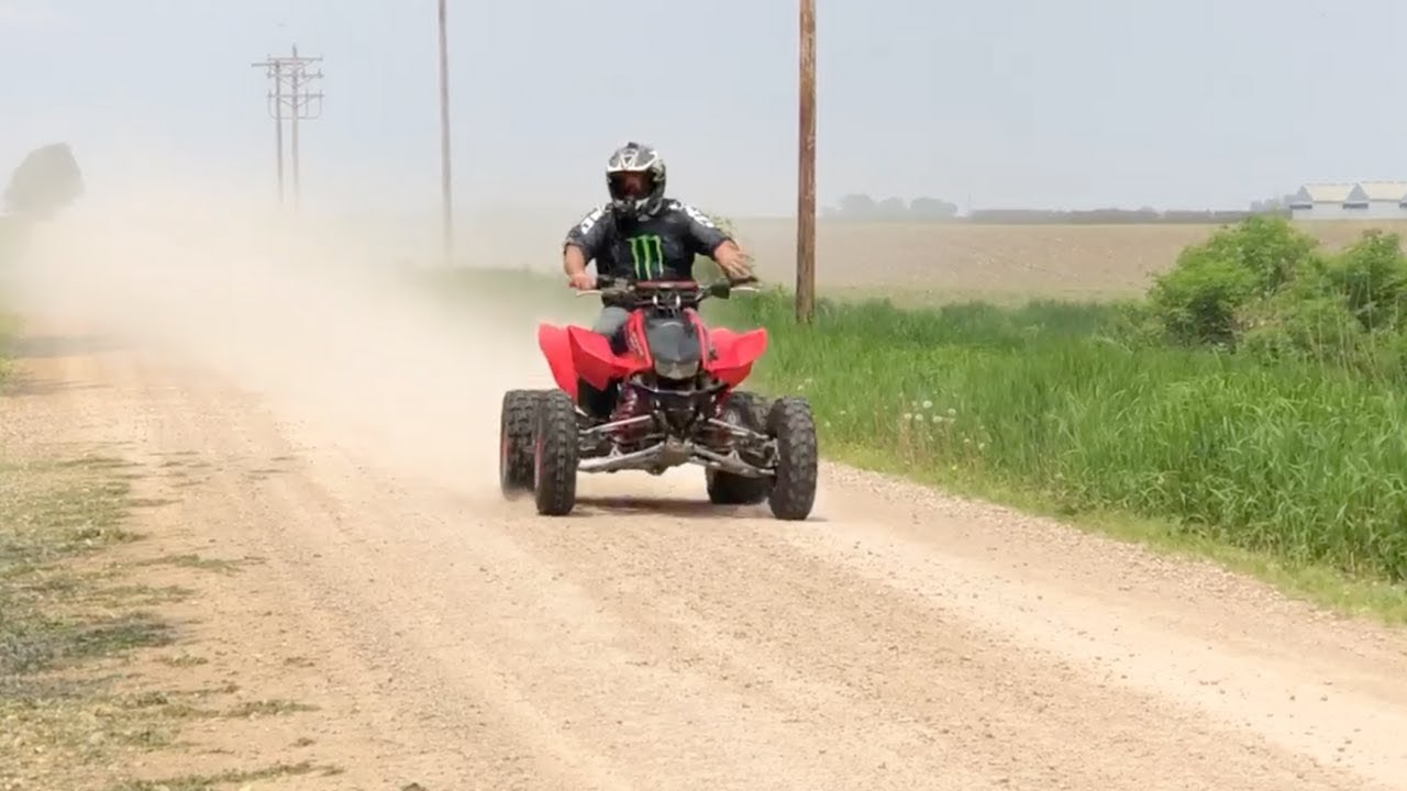 Old man rides built Honda TRX 450r! - YouTube