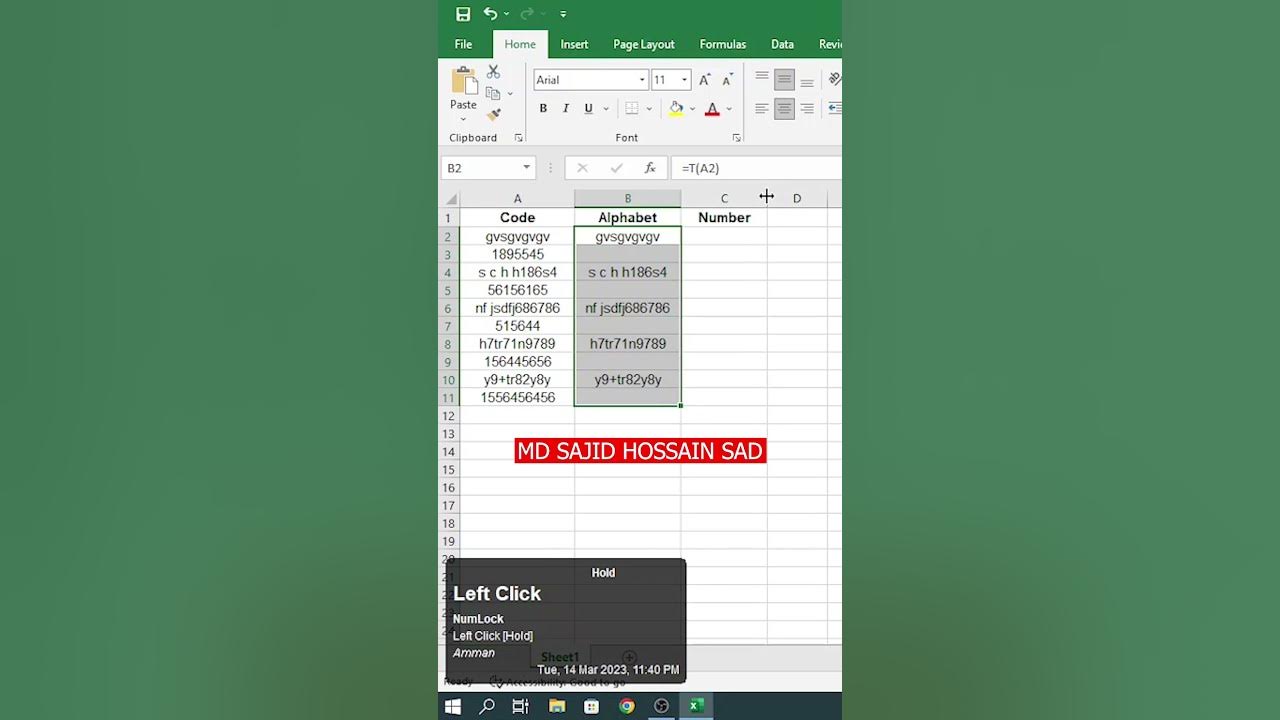Mastering Excel: Separating Numbers and Text for Easy Data Analysis - YouTube