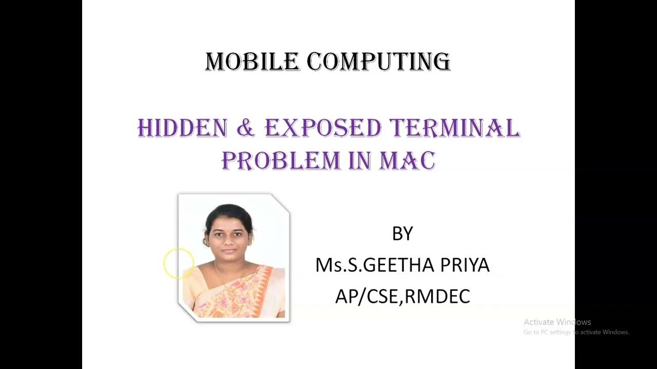 Hidden & Exposed Terminal Problem| Mobile Computing |Ms. S. Geethapriya, AP, CSE, RMDEC - YouTube