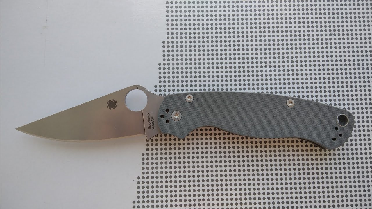 Spyderco Paramilitary 2 - Maxamet - YouTube