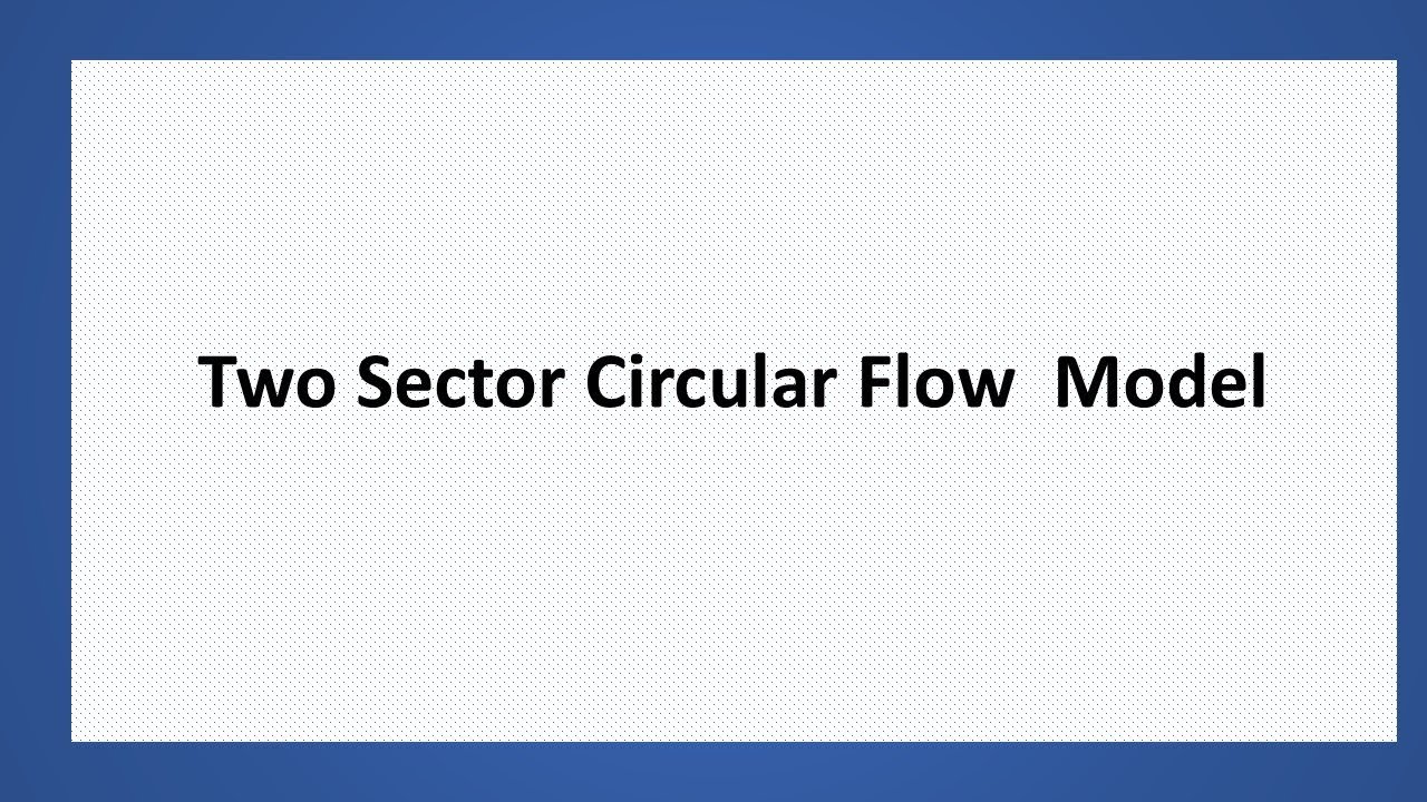 Two Sector Circular Flow Model - YouTube