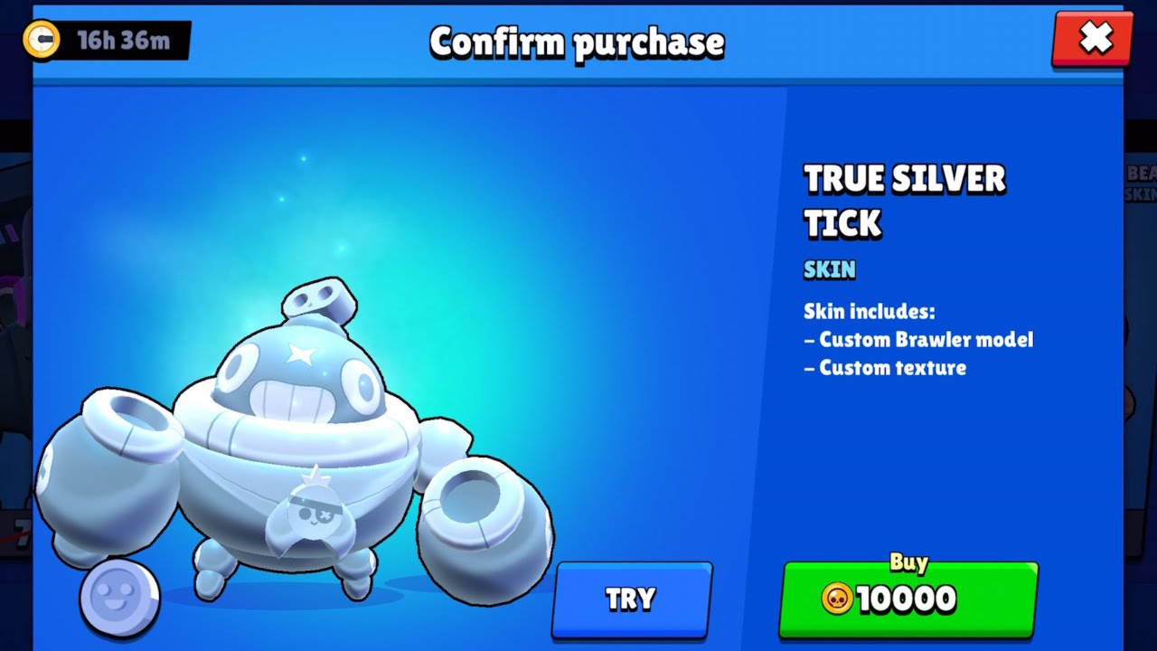 Brawl Stars True Silver Tick Purchased - YouTube