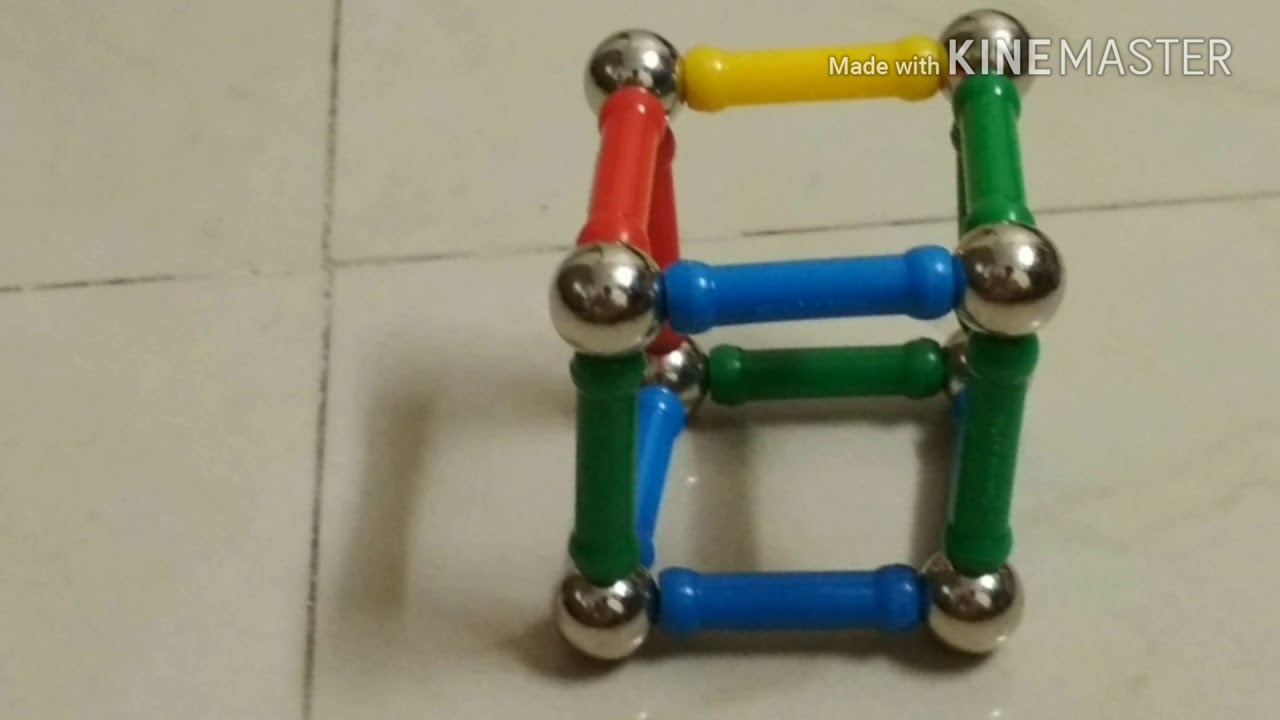 How to make a cube and cuboid with magnetic sticks and balls ...