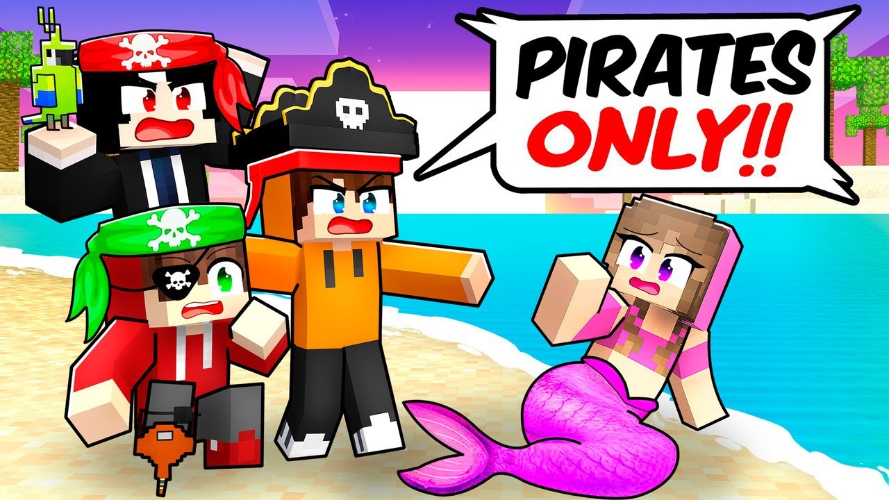 ONE MERMAID on a PIRATES ONLY Island One block - YouTube
