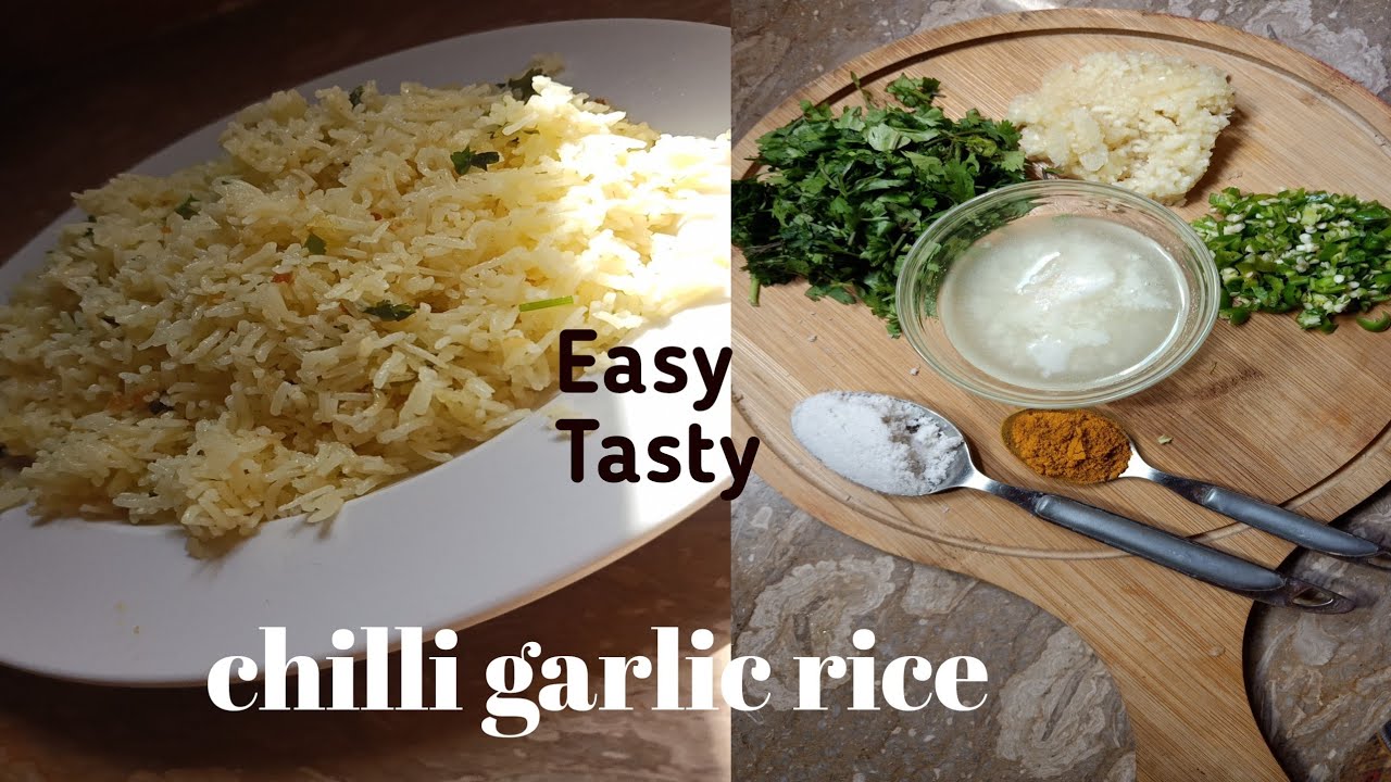 Green Chilli Garlic Rice | Fried Rice Recipe | Flavoured Rice In ...