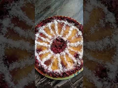 Elmalı ahududulu tart kek 😋👌