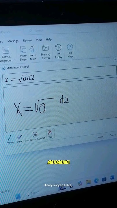 cara menulis rumus matematika di Microsoft word dengan mudah #shorts # ...