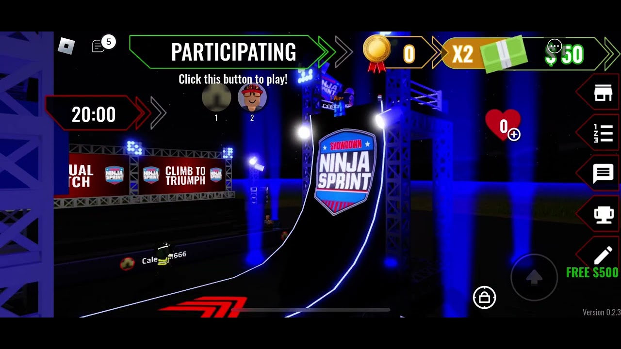 ROBLOX NINJA SPRINT CALEB WINNER!!! - YouTube