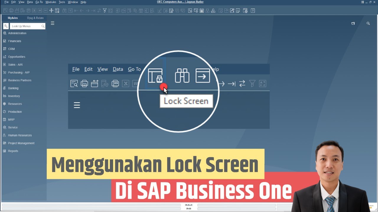 Cara Menggunakan Lock Screen di SAP Business One - YouTube