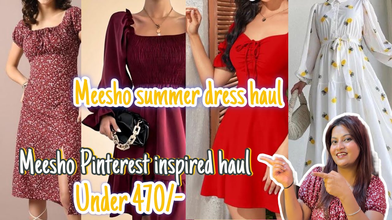 Meesho Pinterest-Inspired Summer Dress Haul Under ₹470 | Starting at ...