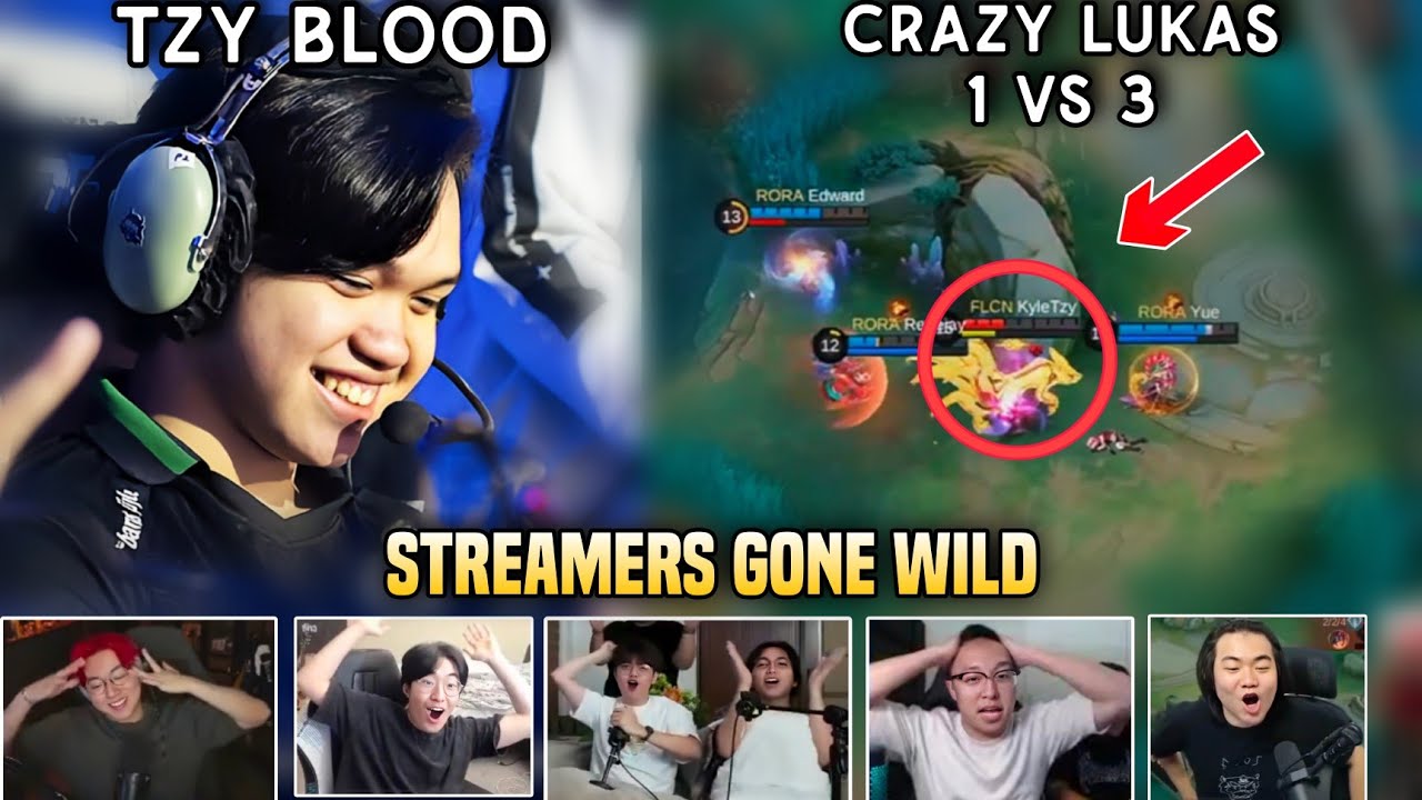 STREAMERS gone WILD on KYLETZY LUKAS 1 vs 3 against AURORA GAMING ...😱😱 ...